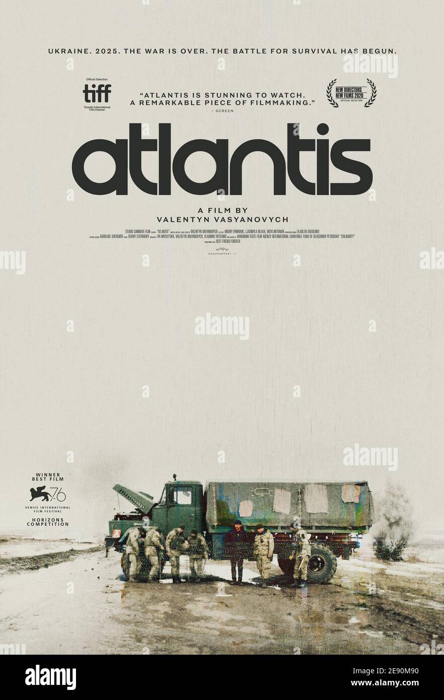 ATLANTIS, poster, Andriy Rymaruk (center in black), 2019. © Grasshopper ...