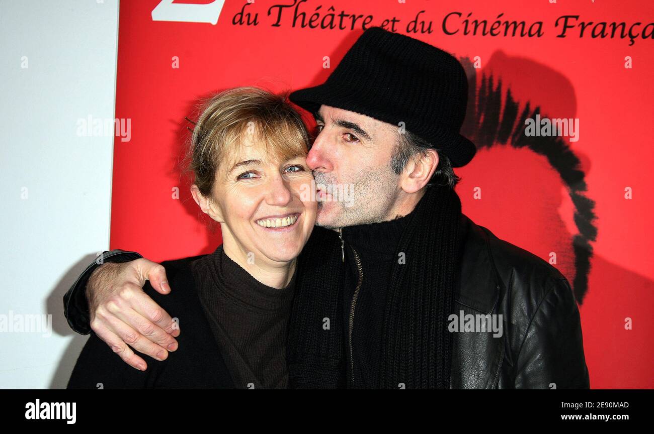 French Philippe Harel and wife pose during the 2rd Raimu awards ...
