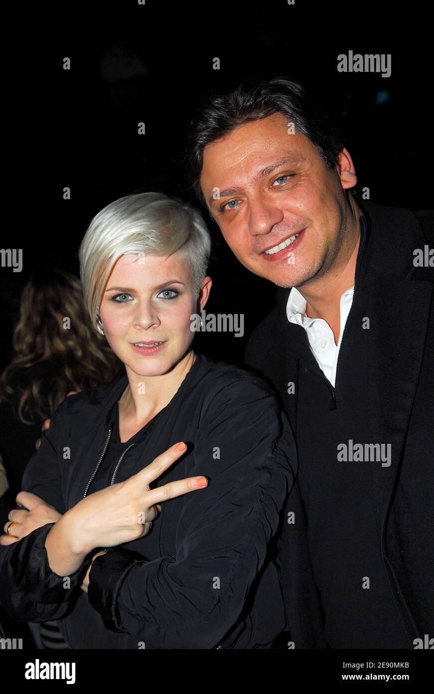 Swedish Singer Robyn Carlsson and Valery Zetoun pose after her concert ...