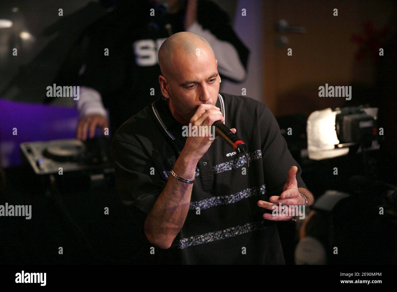 Sinik performs on a French TV Show, taped in Saint-Denis, North of ...