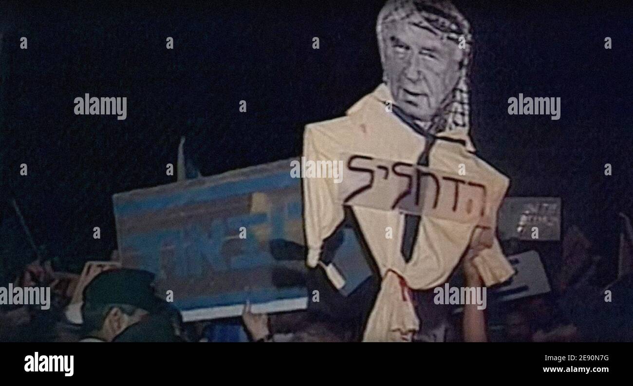 THE HUMAN FACTOR, Anti-Rabin protestors, 2019. © Sony Pictures Classics ...