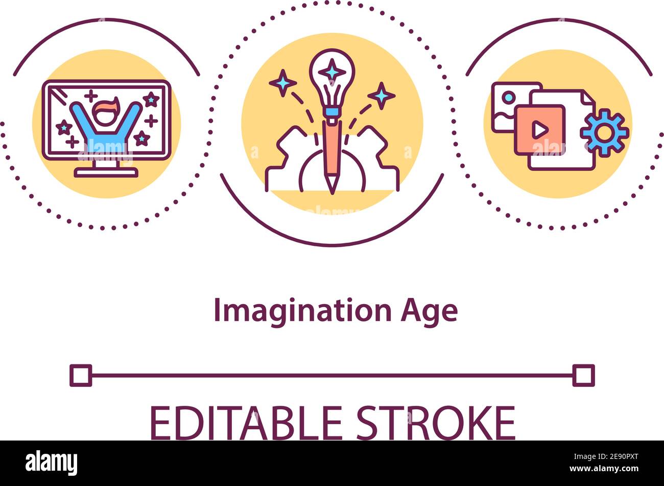 Imagination age concept icon Stock Vector Image & Art - Alamy