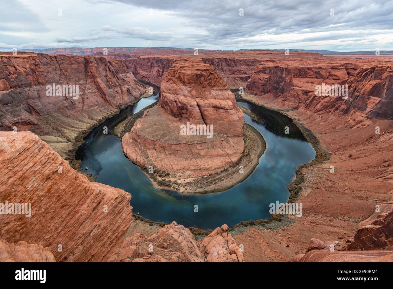 Arizona Horseshoe Bend meander of Colorado River in Glen Canyon Stock ...