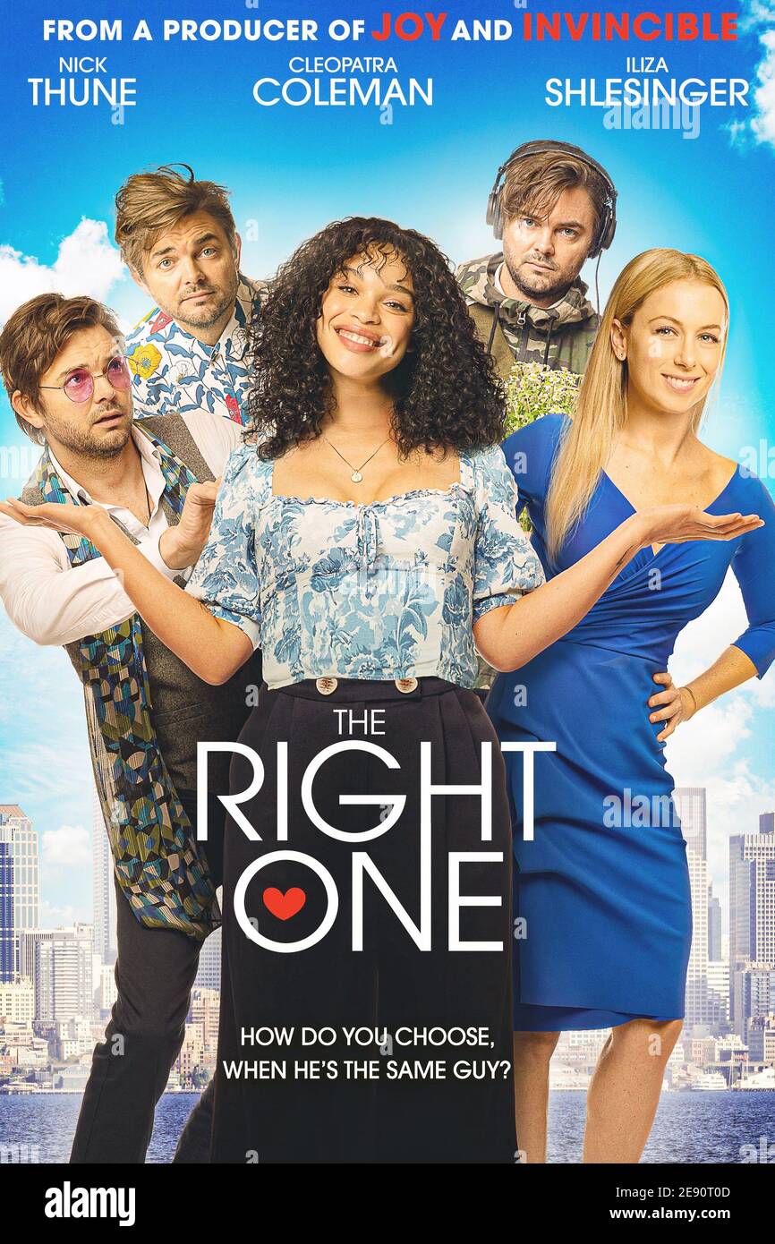 THE RIGHT ONE, poster, from left: Nick Thune (x3), Cleopatra Coleman ...