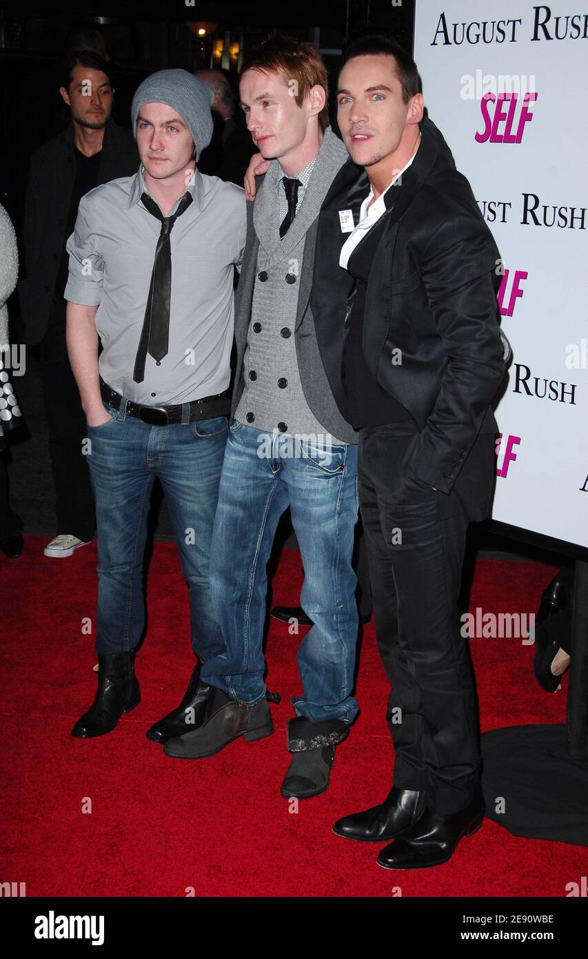 Actor Jonathan Rhys Meyers (R) and guests arrive at the premiere of ...
