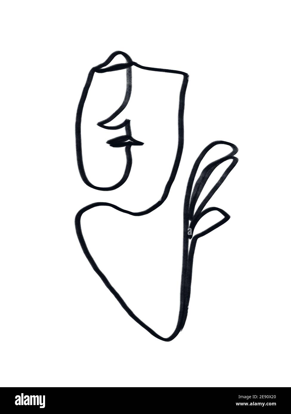 Picasso Line Drawings Flowers