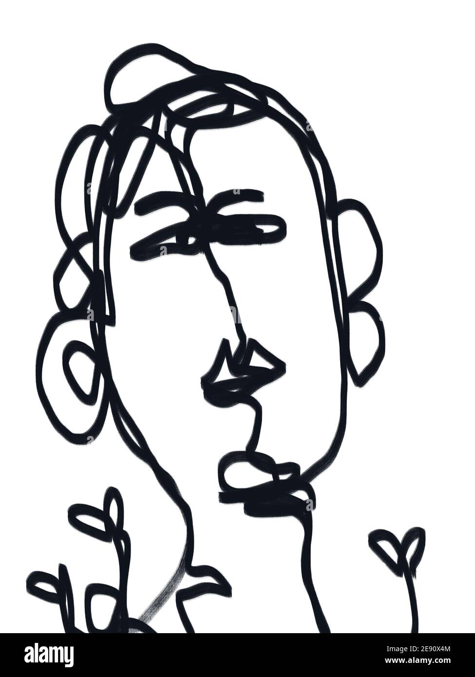 Abstract Person Sketch