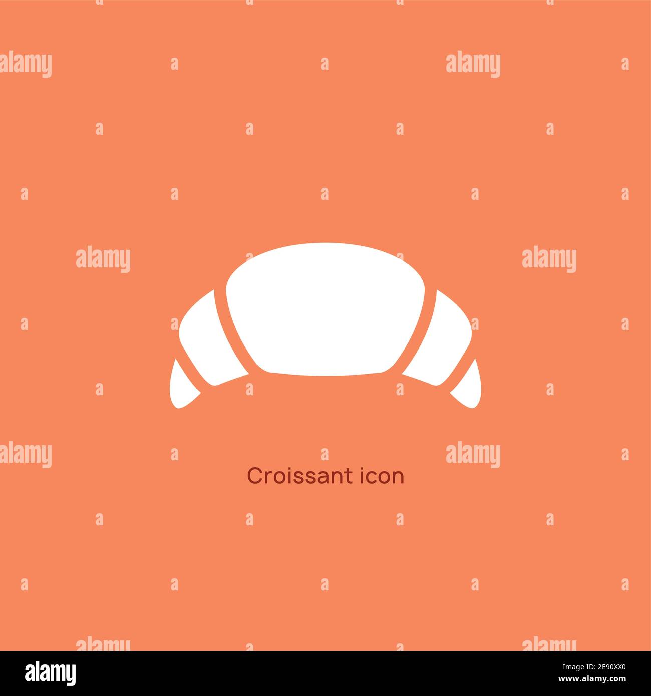 Croissant vector icon. Pastry french croissant flat breakfast bakery ...