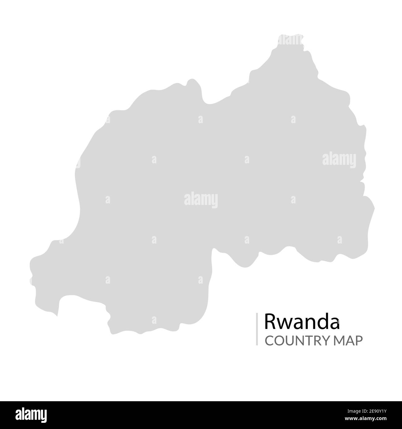 African Rwanda vector map. Kigali Rwandan illustration country Stock ...