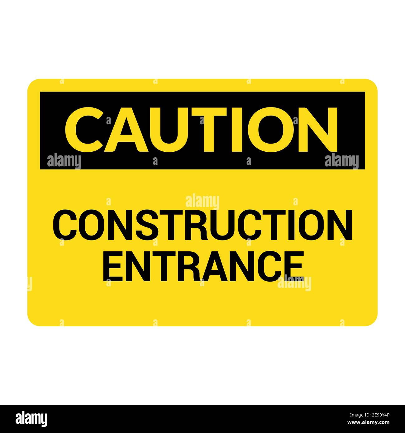 Construction entrance caution warning symbol concept. Safety entrance ...