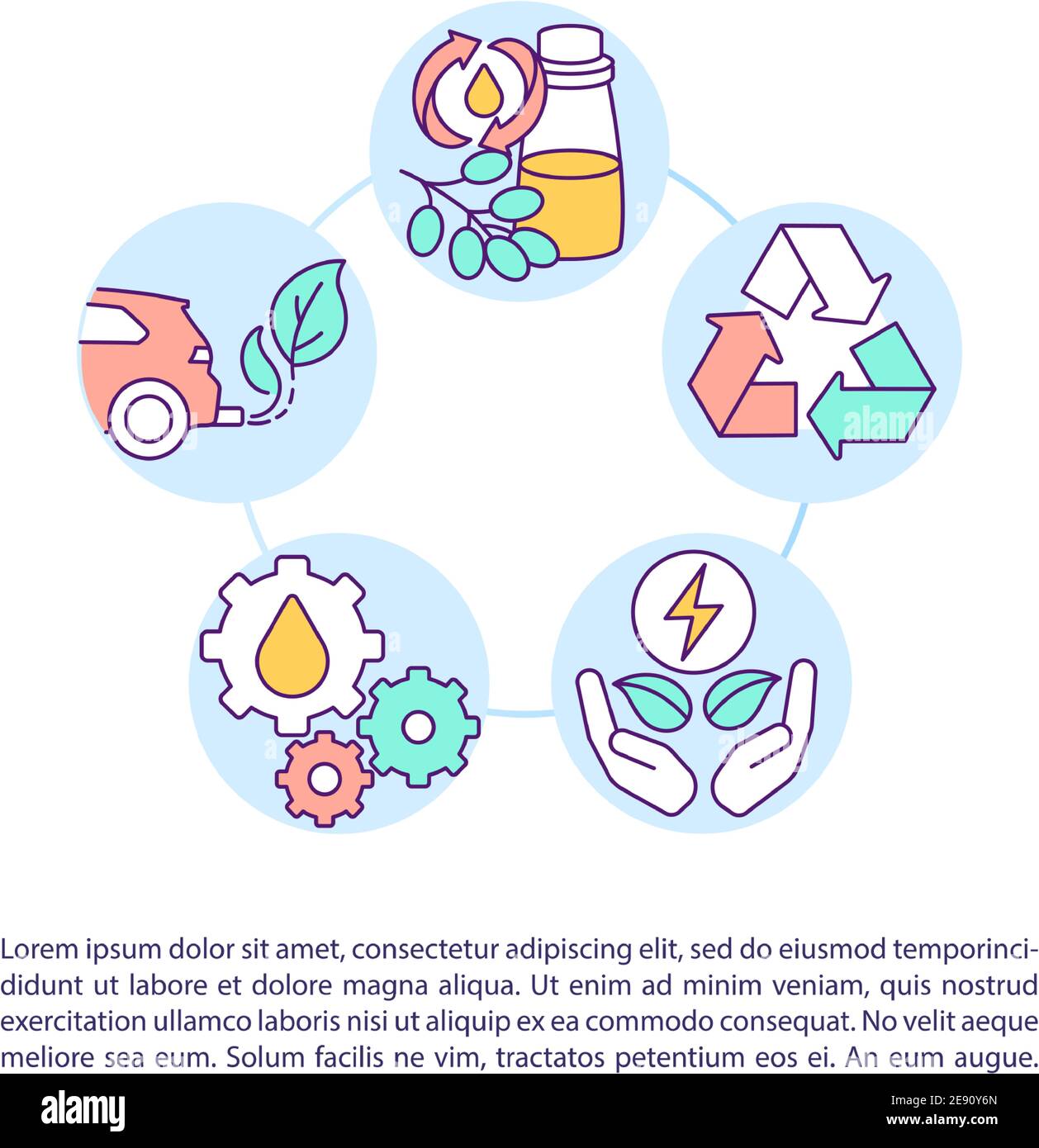 Used oil recovery and recycling concept icon with text Stock Vector ...