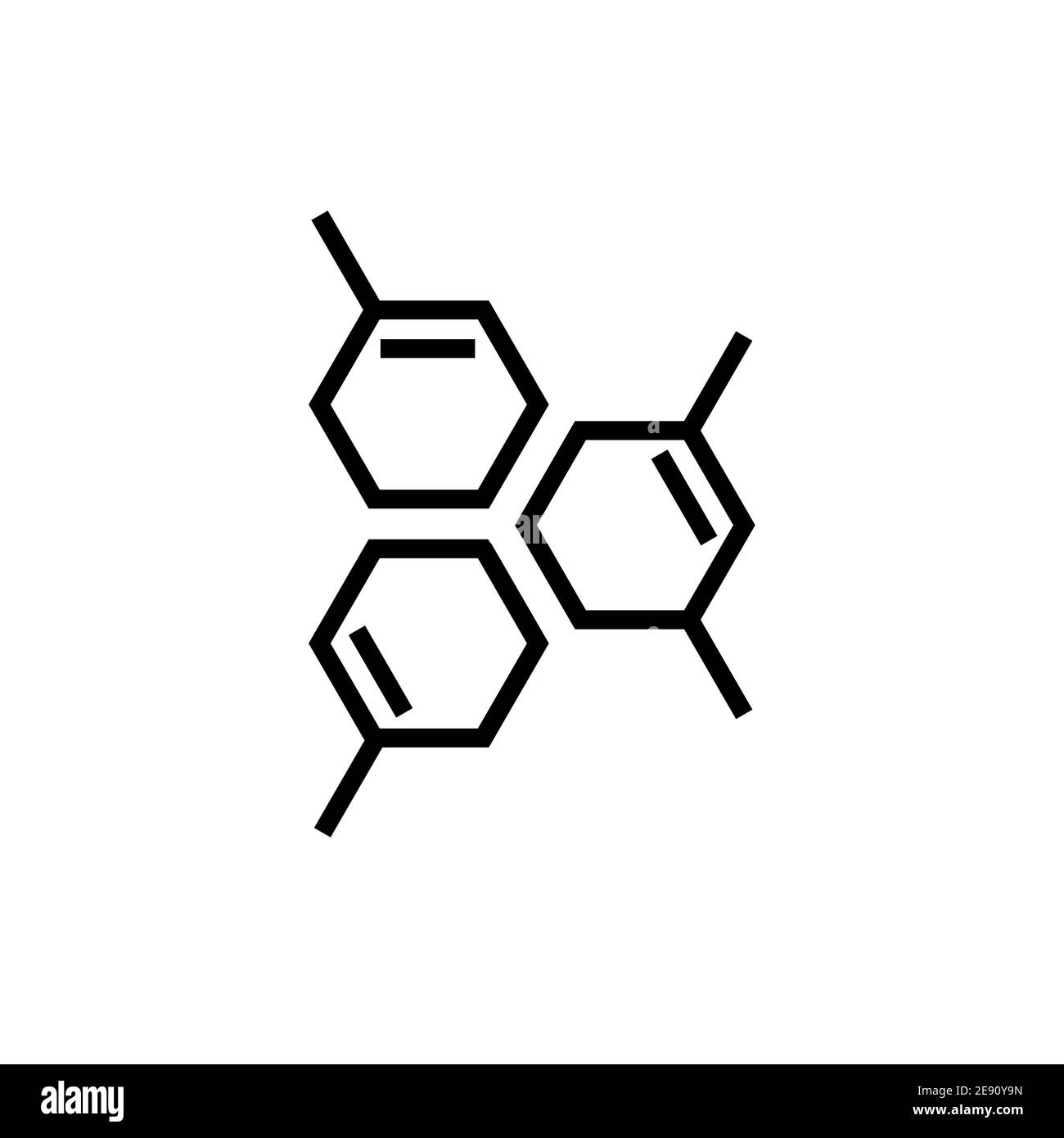 Chemistry formula structure icon. Line chemical molecule icon Stock ...