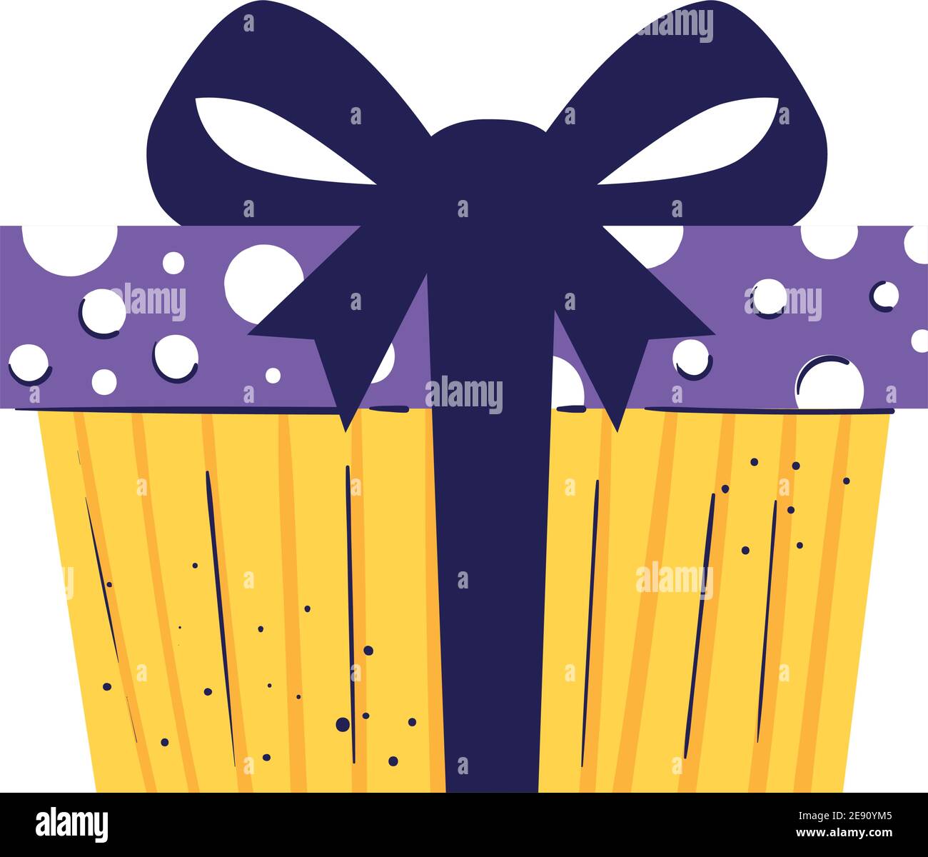 yellow gift box present birthday icon Stock Vector Image & Art - Alamy