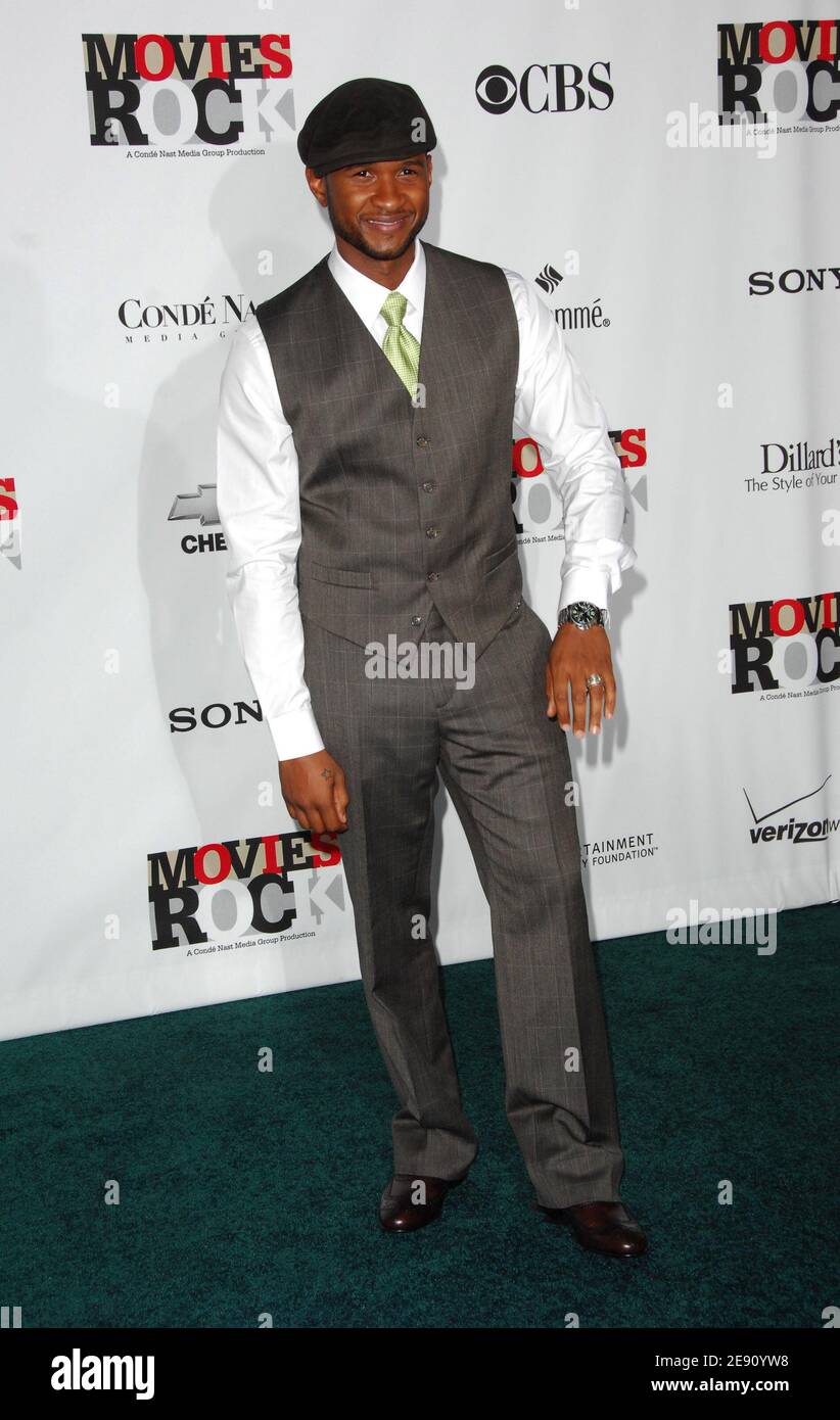 Musician Usher arrives at 'Movies Rock' A Celebration Of Music In Film ...