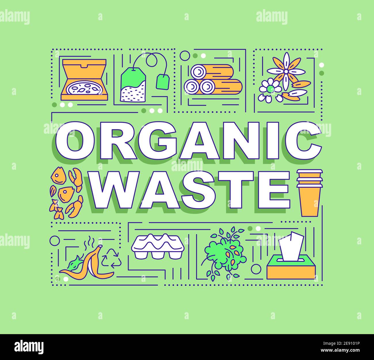 Organic waste word concepts banner Stock Vector Image & Art - Alamy