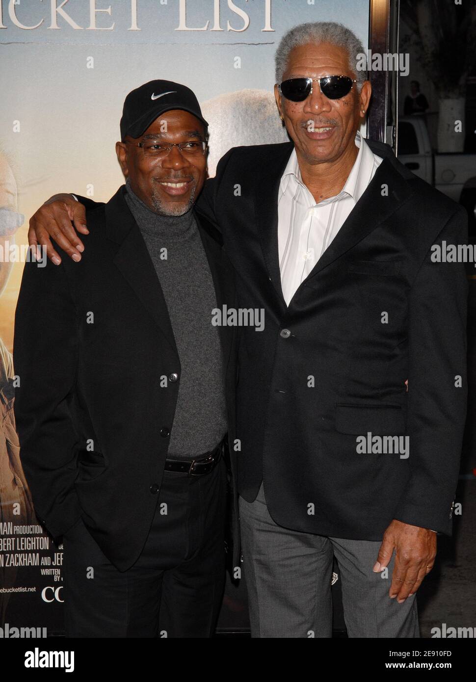 Morgan Freeman and son attend Warner Bros.' "The Bucket List" premiere ...
