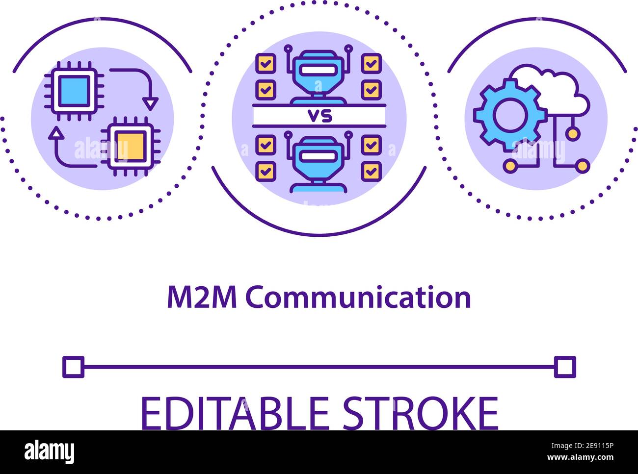 M2m Communication Concept Icon Stock Vector Image And Art Alamy
