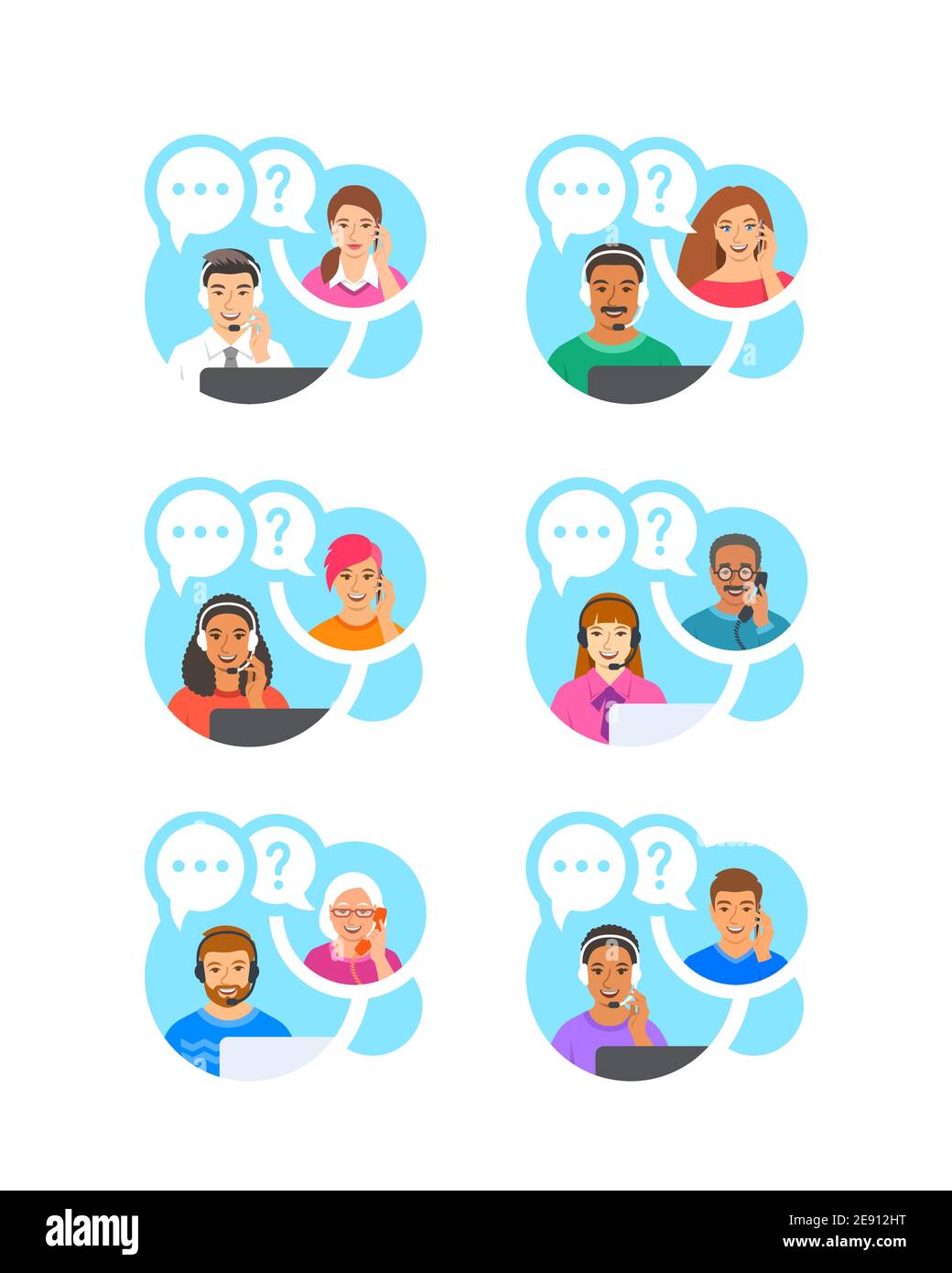 Customers and sales person Stock Vector Images - Alamy