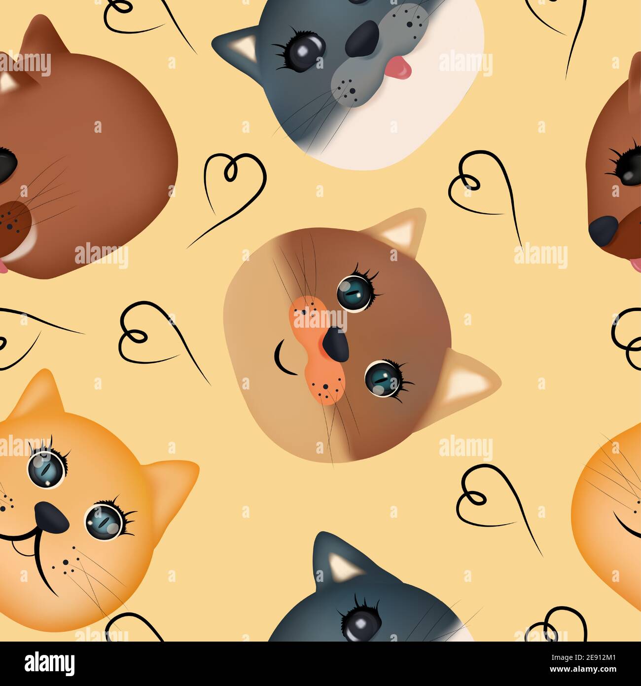 Funny cat kitten 3d Stock Vector Images - Alamy