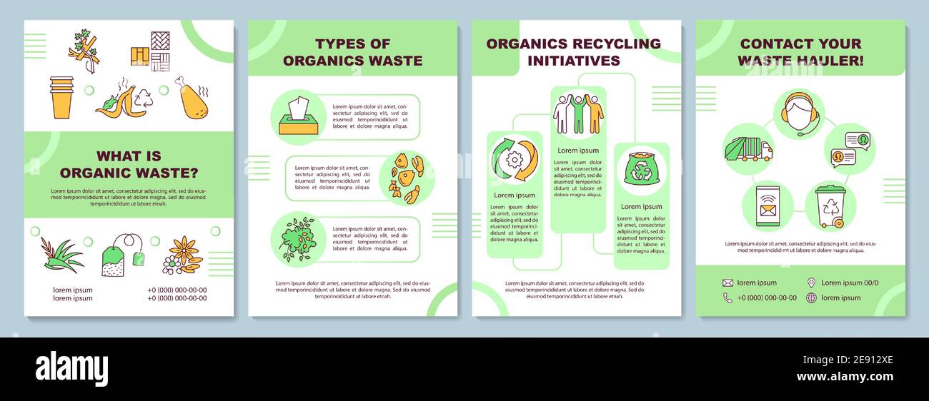 What is organic waste brochure template Stock Vector Image & Art - Alamy