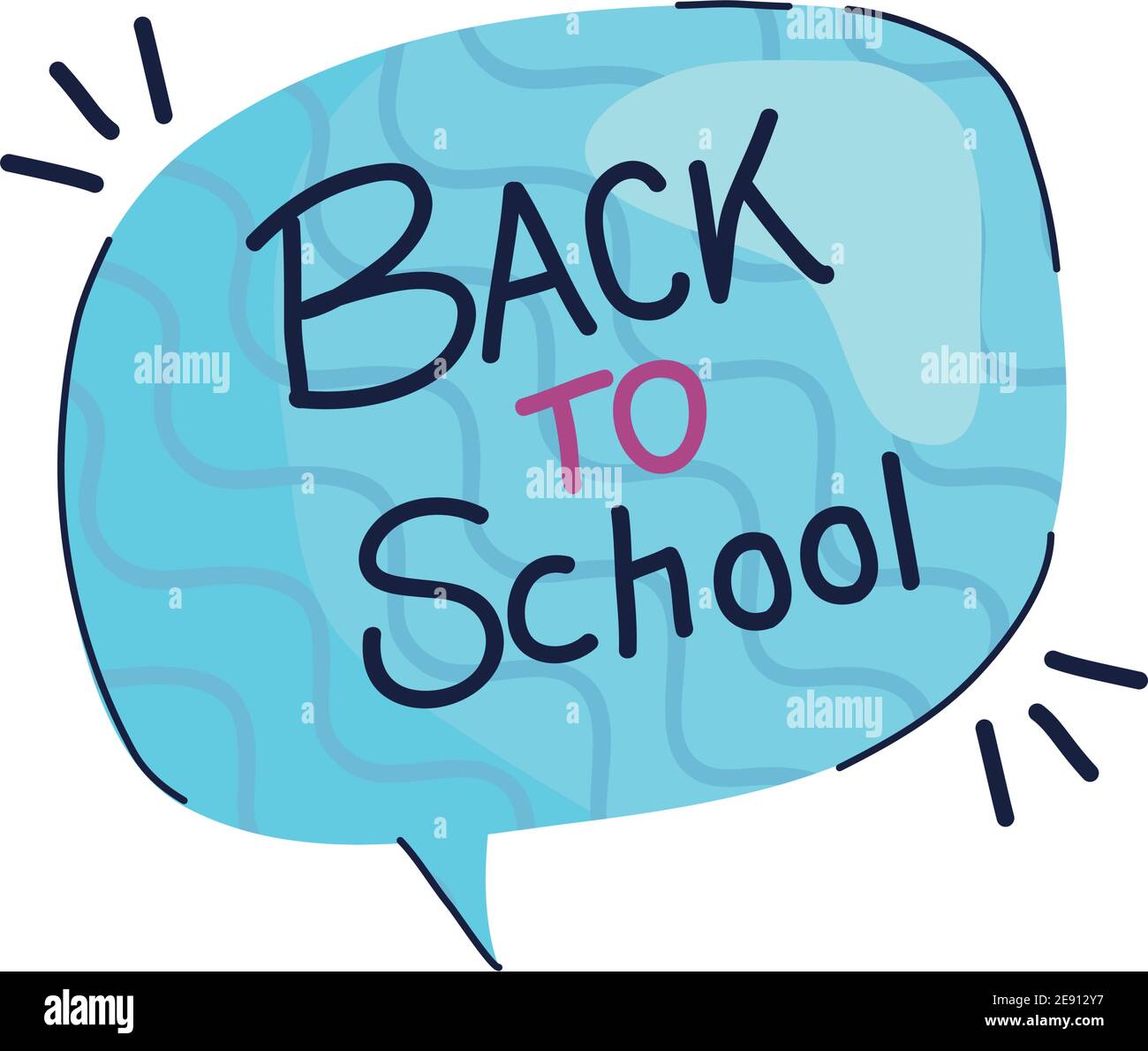 back to school lettering in speech bubble Stock Vector Image & Art - Alamy