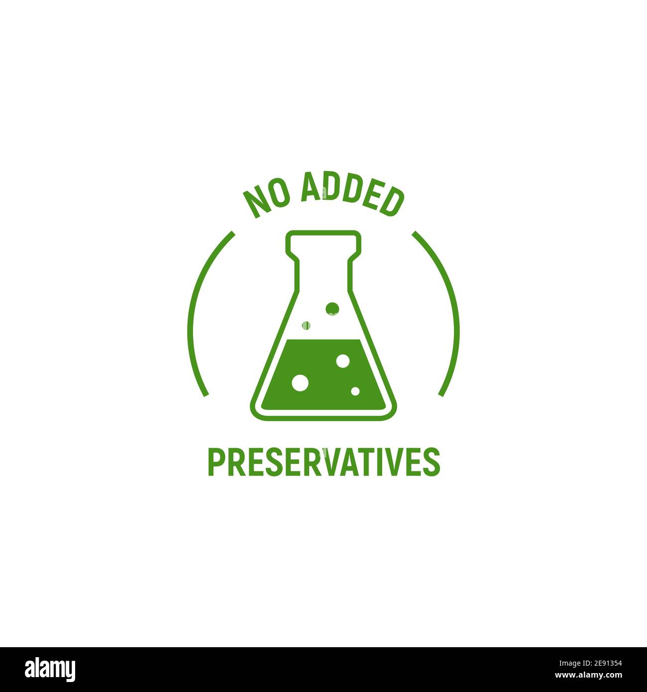 No added preservatives icon. Chemical artificial free food. No ...
