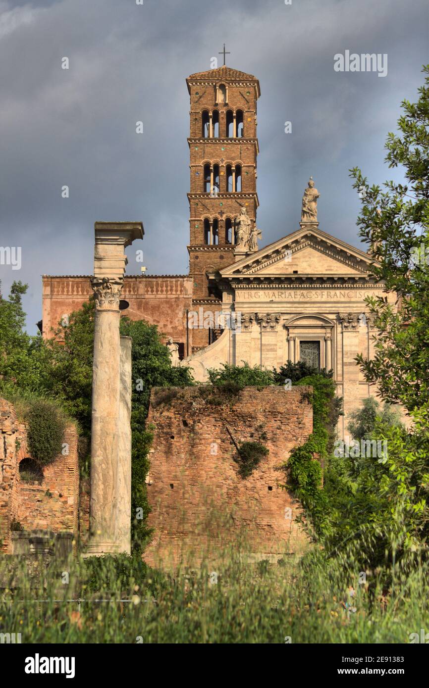 Saint Francesca Romana Basilica in Rome, Italy Stock Photo - Alamy