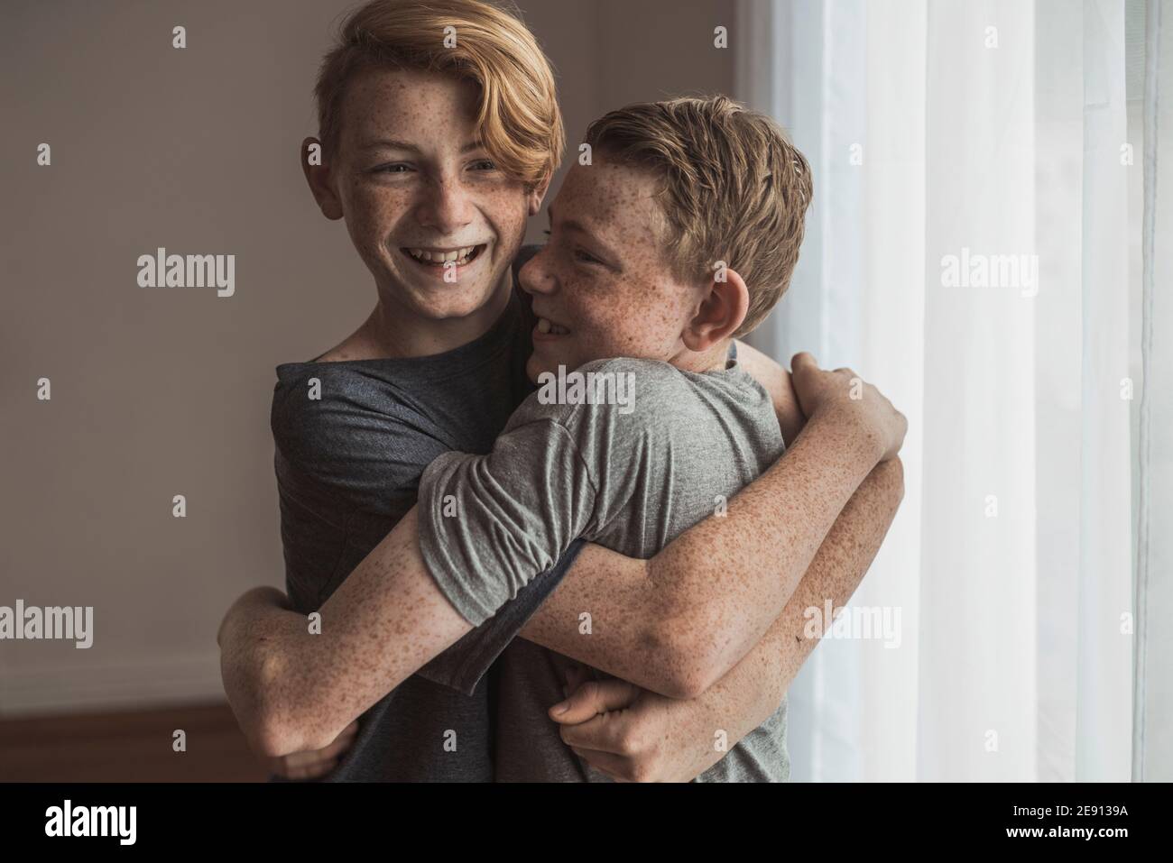 Girl Hugging Boy Tightly