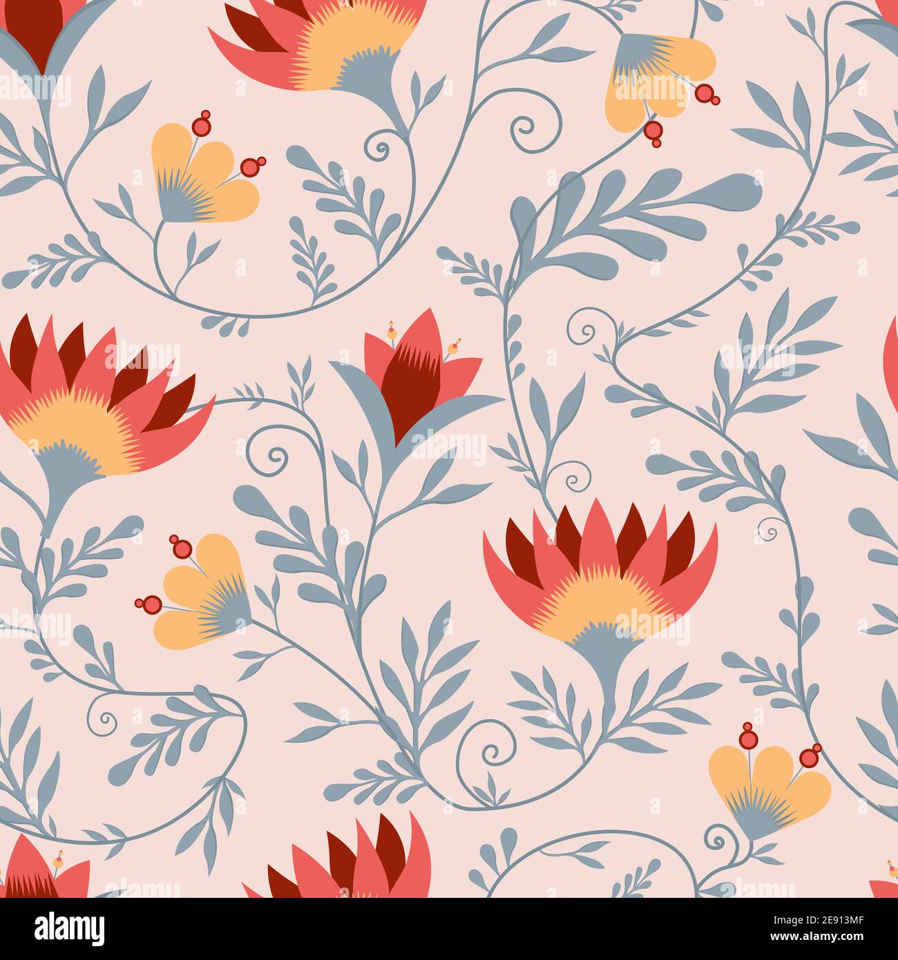 Spring trend pattern. Seamless pattern for printing onto fabric and ...