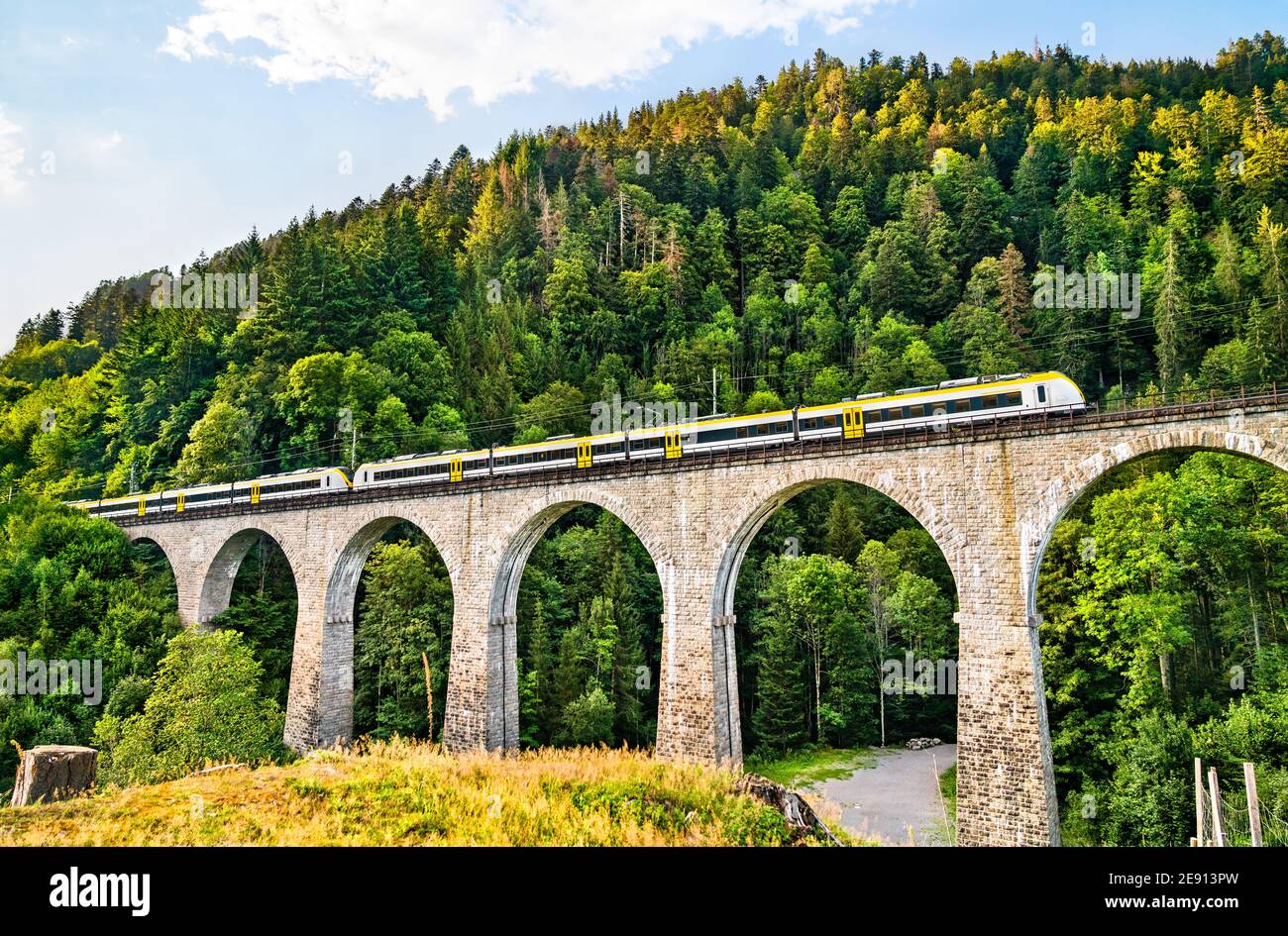 Ravenna Bridge railway viaduct in the Black Forest in Germany Stock ...