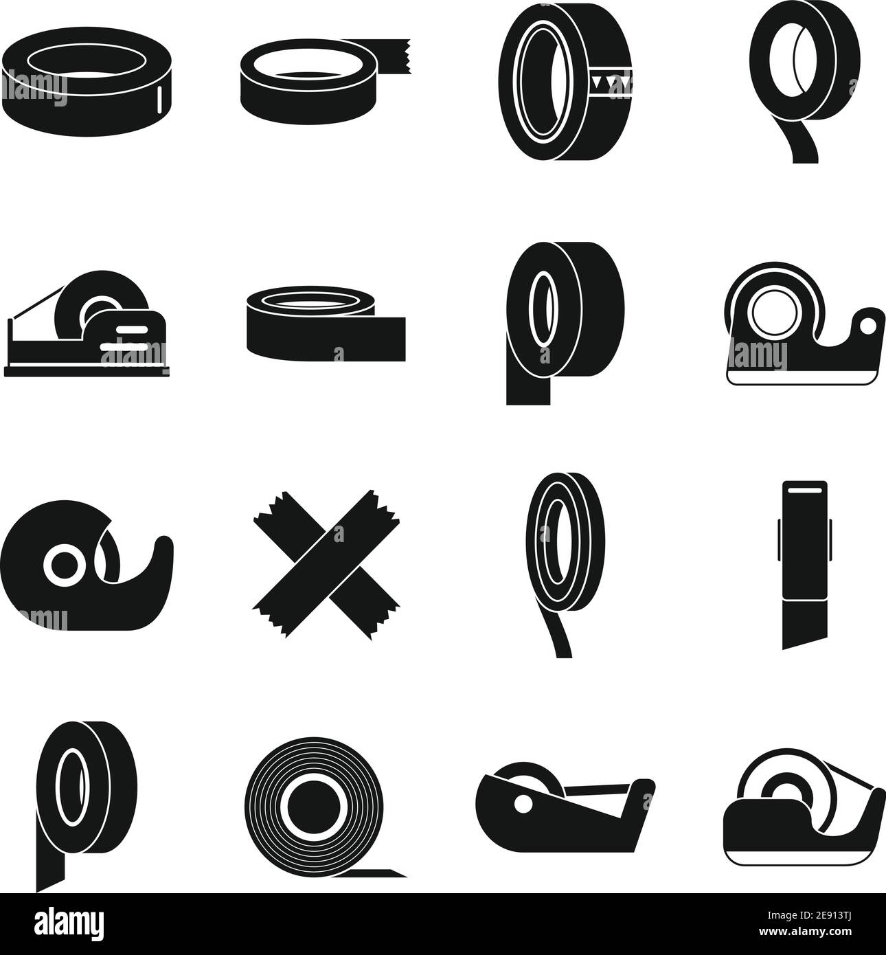Scotch tape roll icons set, simple style Stock Vector Image & Art - Alamy