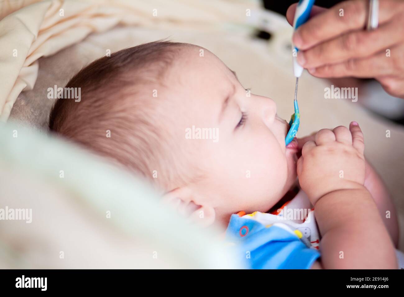 Babys first meal hi-res stock photography and images - Alamy