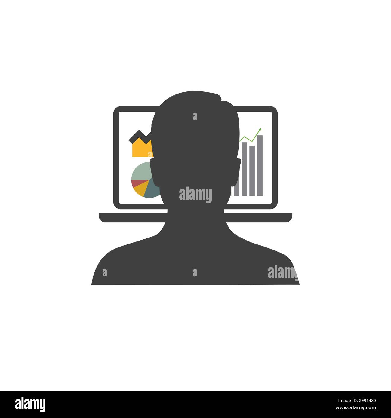 Engineer using laptop computer Stock Vector Images - Alamy