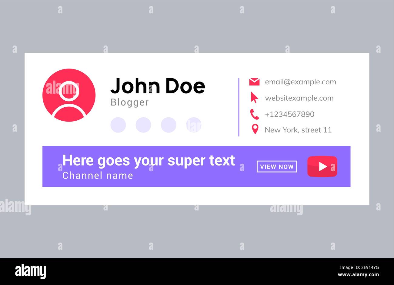 Email signature template design. Corporate mail business email ...