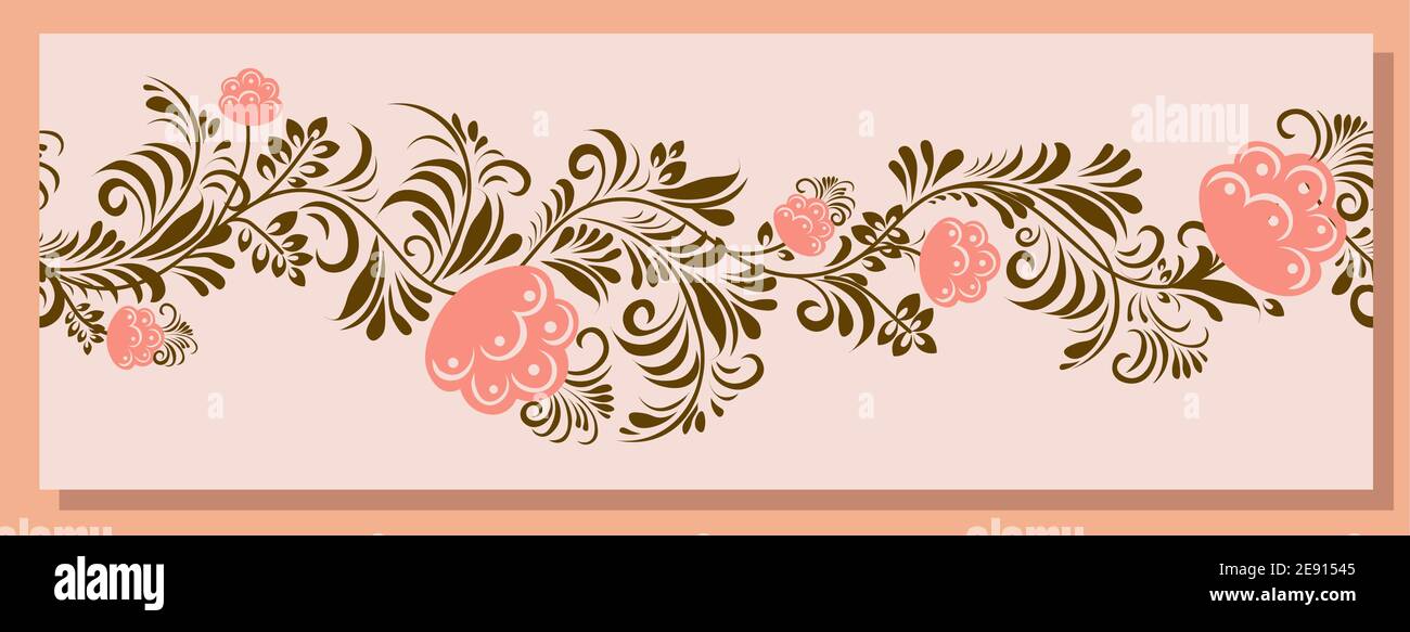 Spring trend pattern. Seamless border for printing on fabric and ...