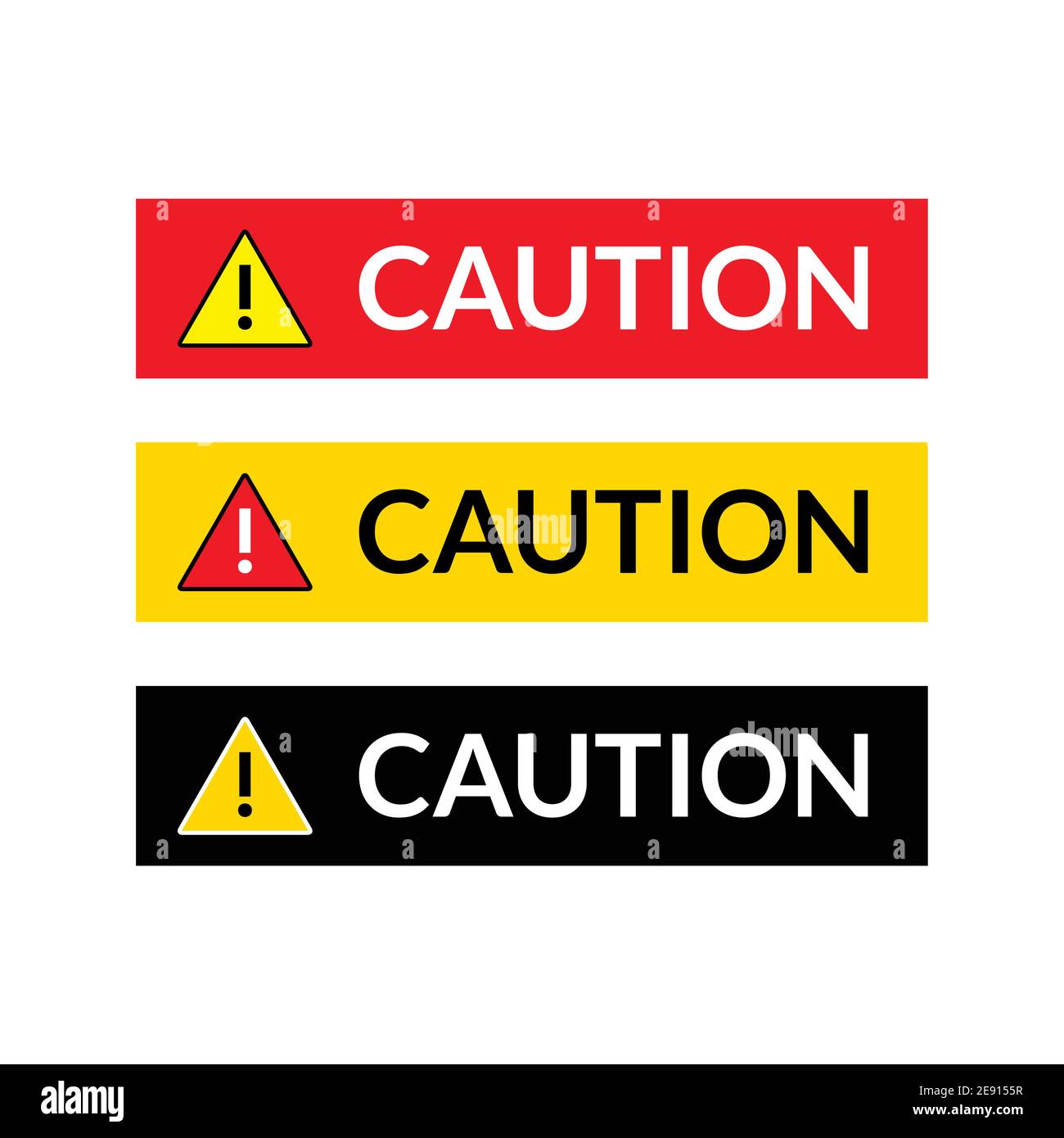 Caution sign vector icon. Danger warning attention square icon Stock ...