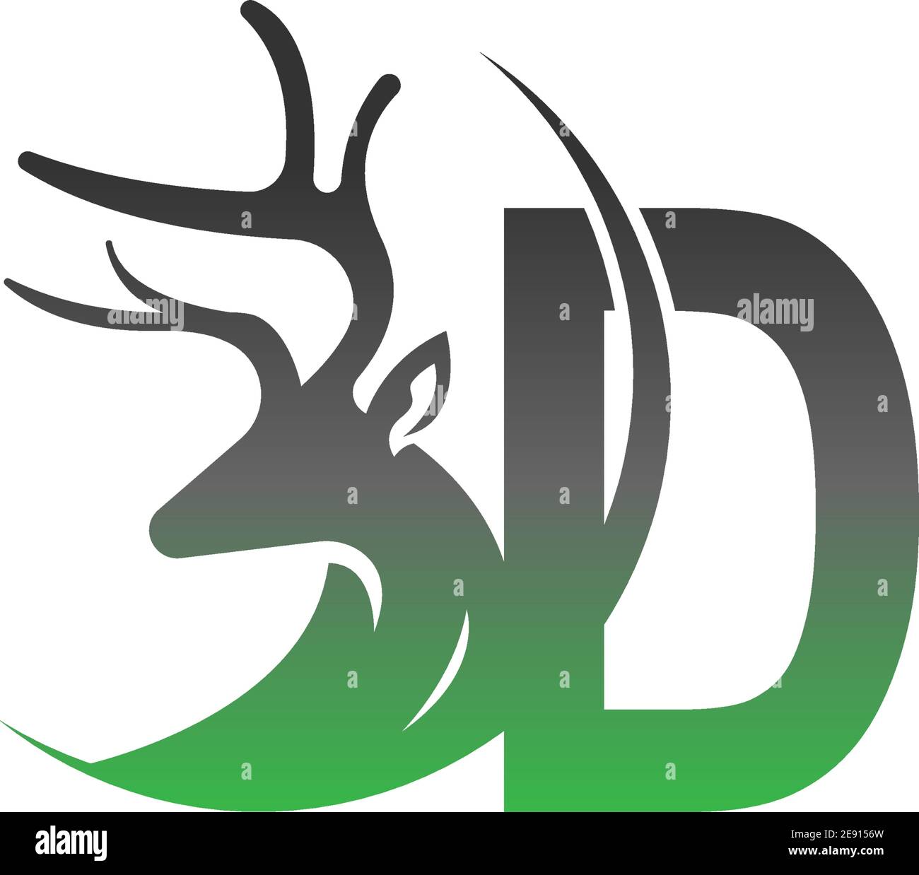 Letter D Deer Logo High Resolution Stock Photography and Images - Alamy