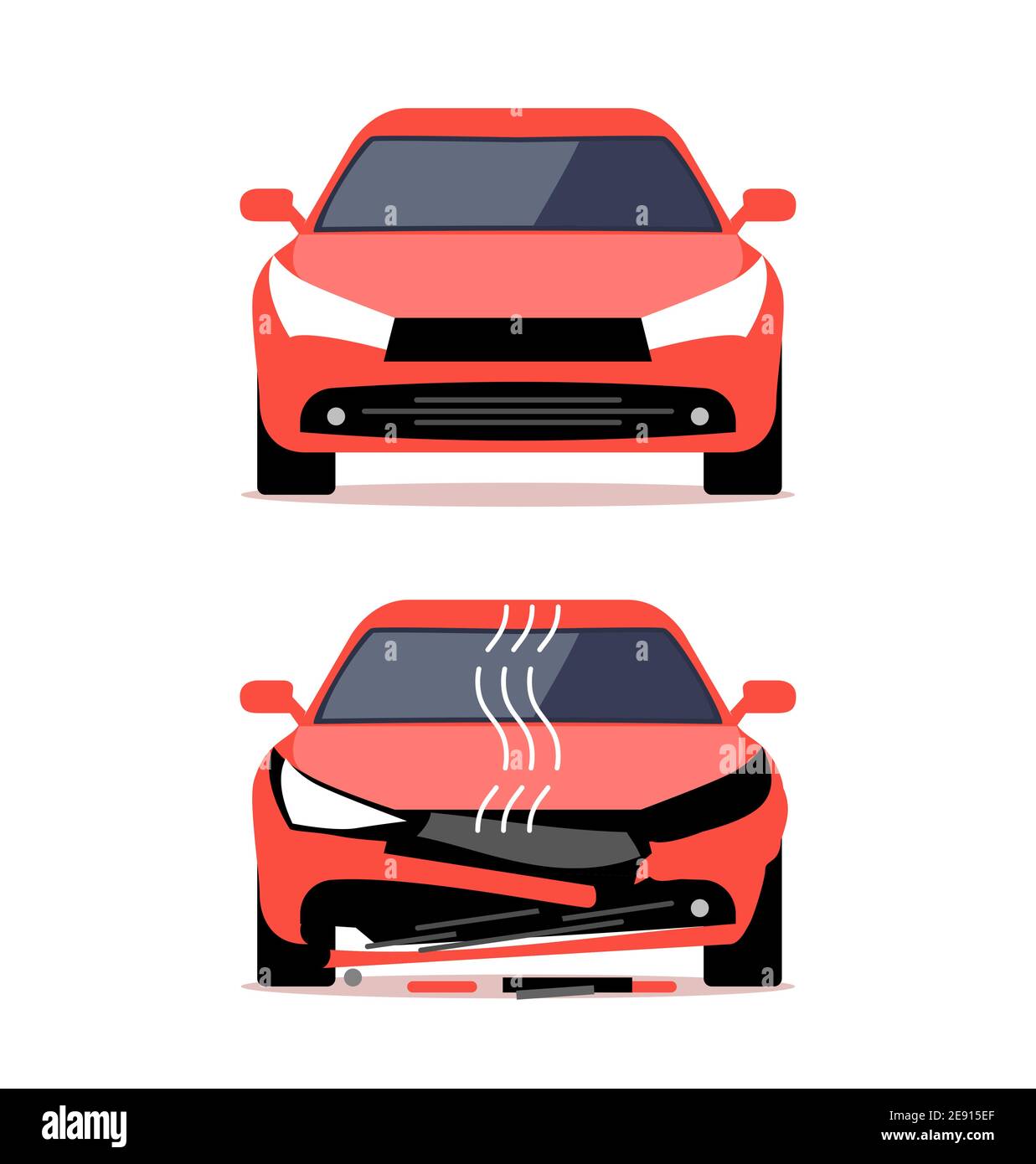 Two car crash test Stock Vector Images - Alamy