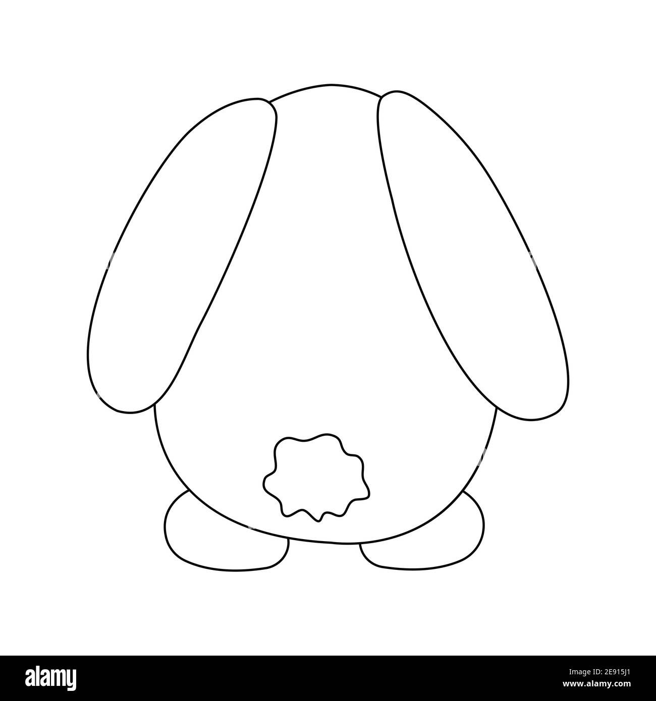 Back Of Bunny Outline