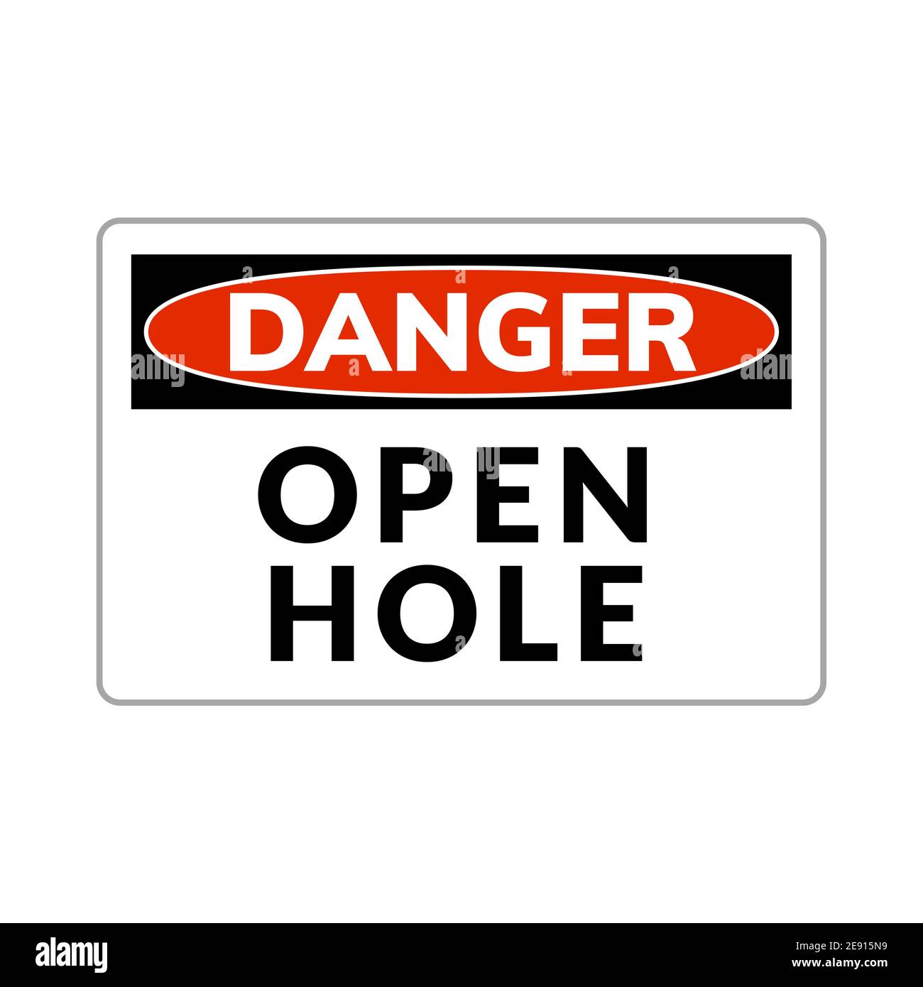 Danger warning open hole sign. Safety protection icon Stock Vector ...