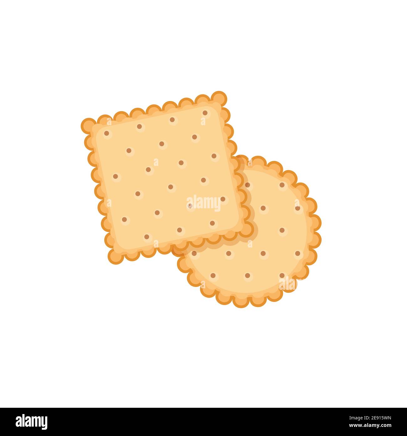 Biscuit cookie vector cartoon illustration. Vector biscuit cookie top ...