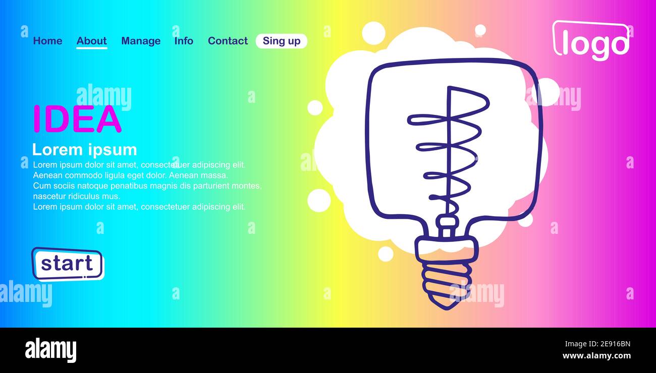Web banner template. Conceptual innovation and inspiration ...