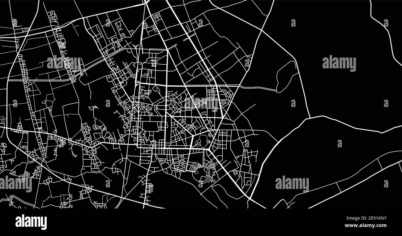 Vector aerial city road map of Vinh, Vietnam Stock Vector Image & Art ...