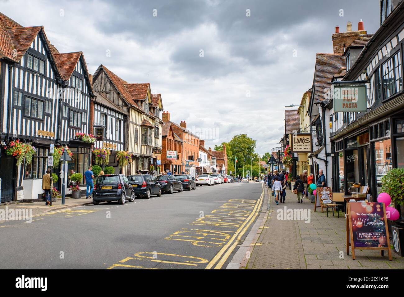 Street view of Stratford, a town in Cotswolds area known as the ...