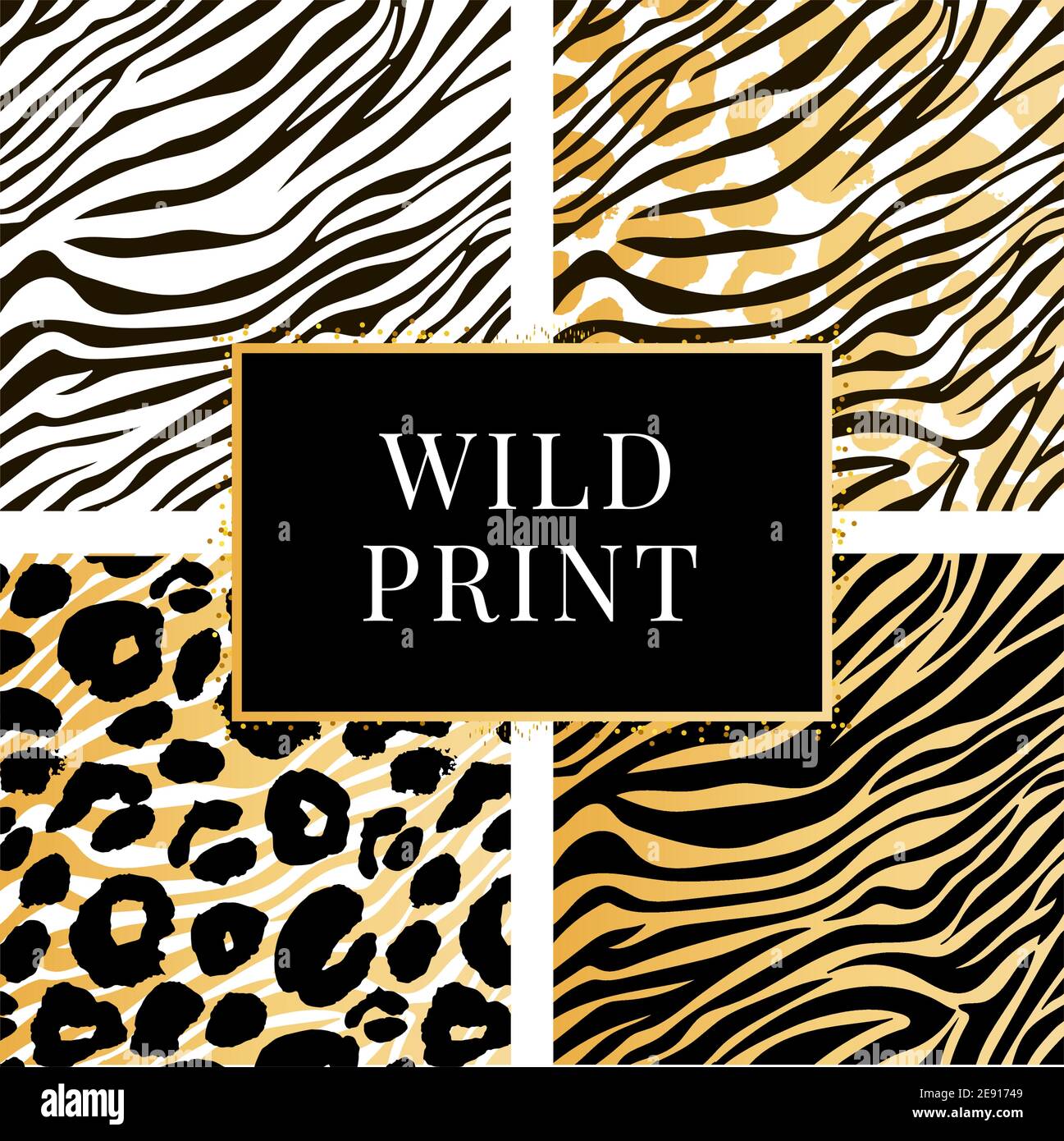 A collection of four different animal print backgrounds. Eps 10 Stock ...