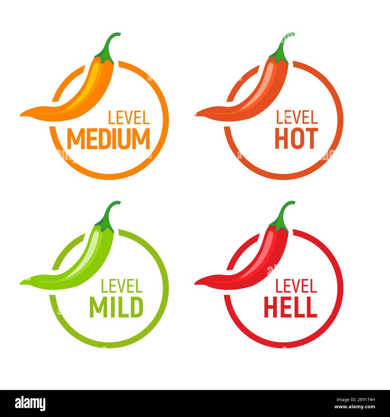 Hot Pepper Spicy Heat Level Icon Chili Pepper Symbol Vector Scale hot-pepper-spicy-heat-level-icon-chili-pepper-symbol-vector-scale