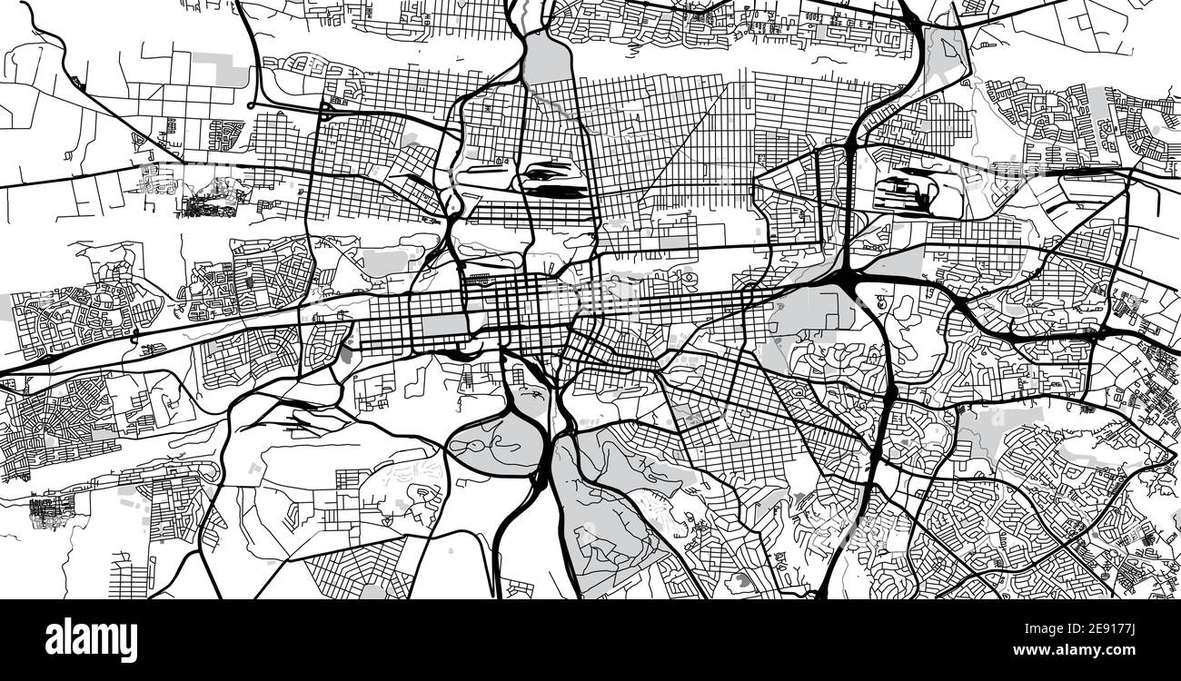 Urban vector city map of Pretoria, South Africa Stock Vector Image ...