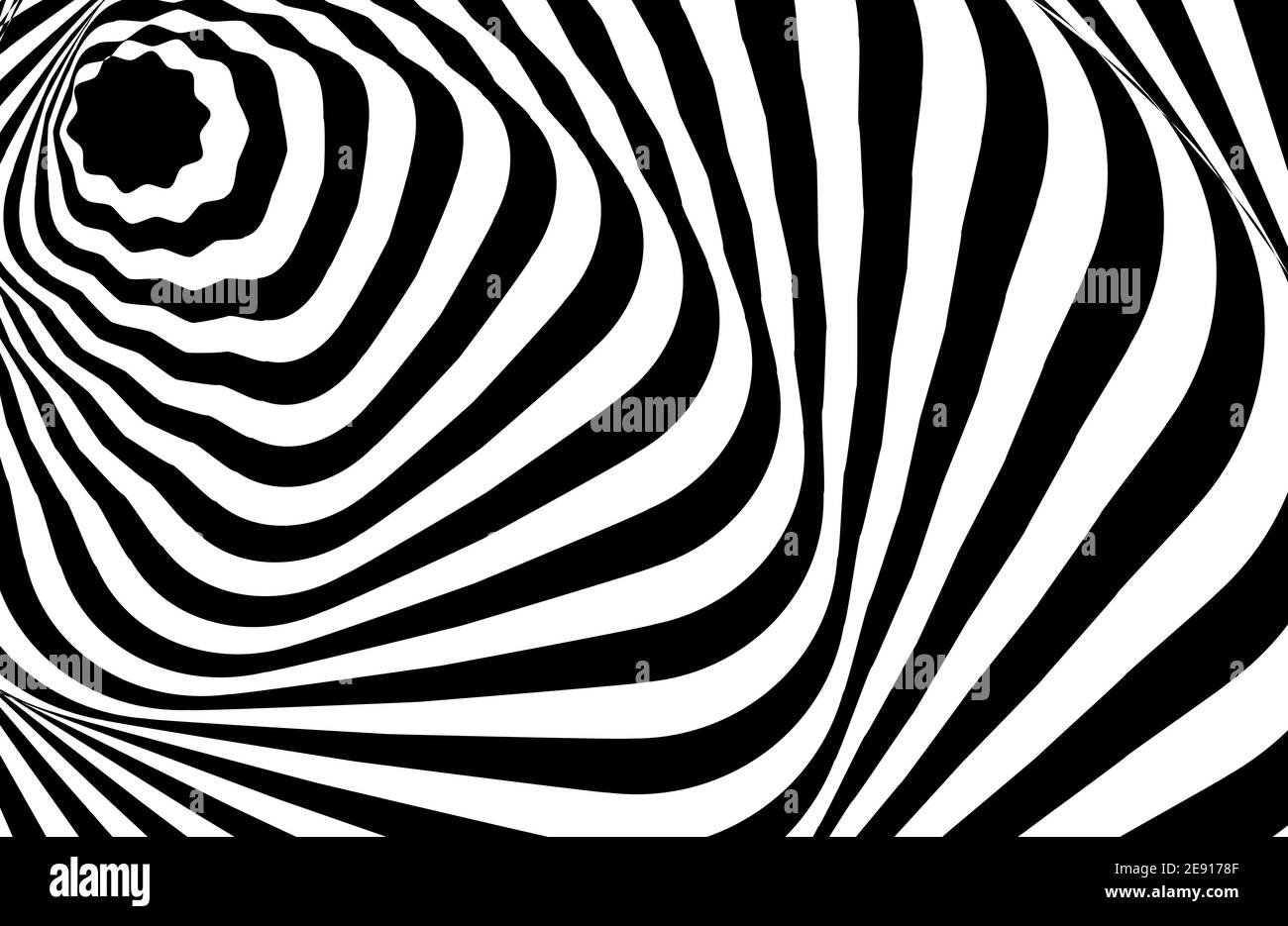 Optical illusion white black pattern abstract vector background ...