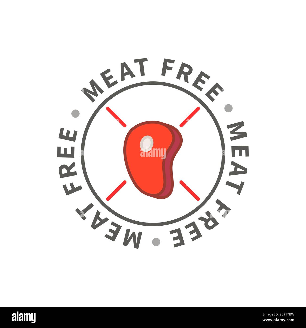 Simple allergen icon, meat free sign on white Stock Vector Image & Art ...
