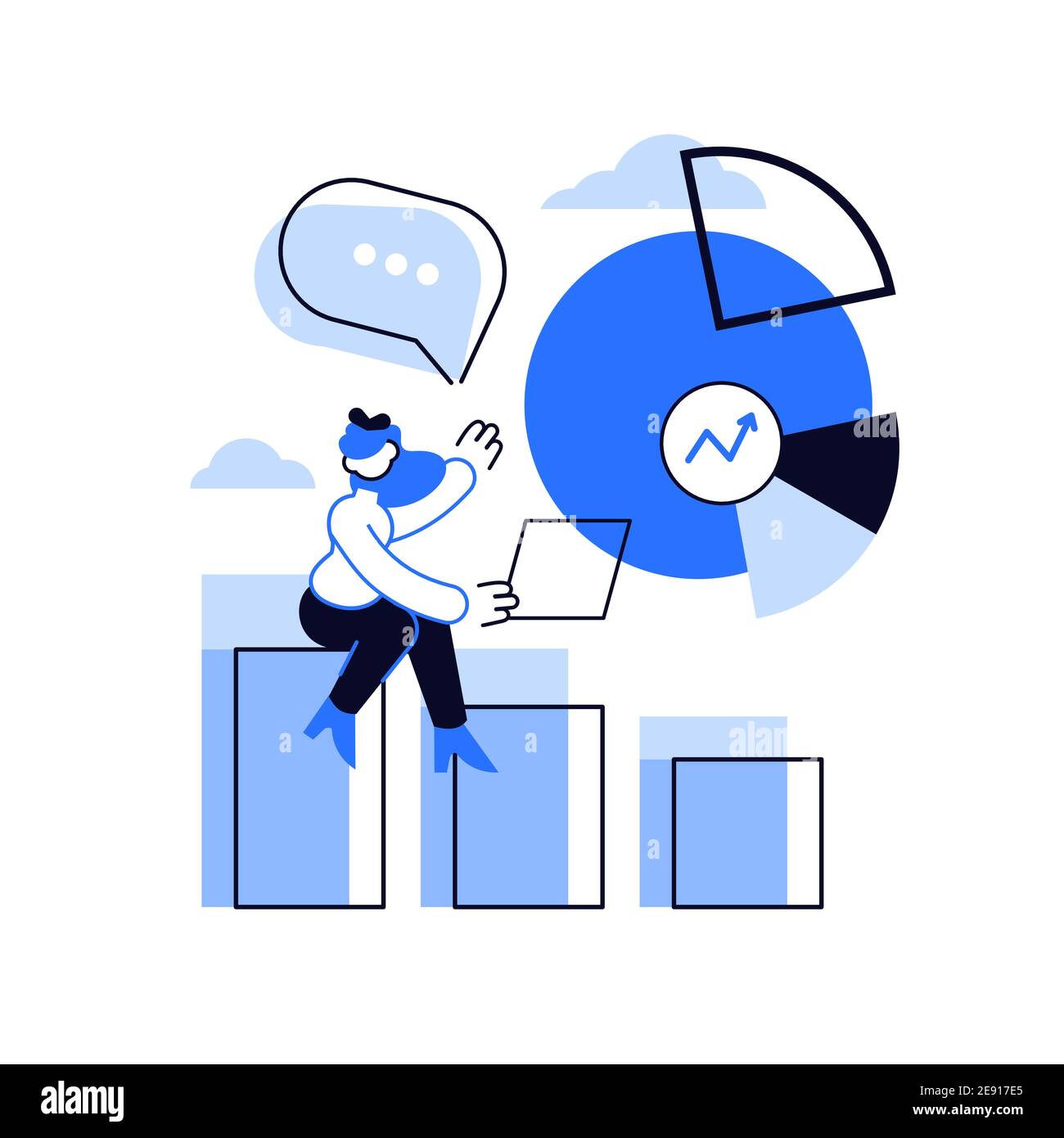 Business presentation. Data analytics, pie chart, infographics Stock ...